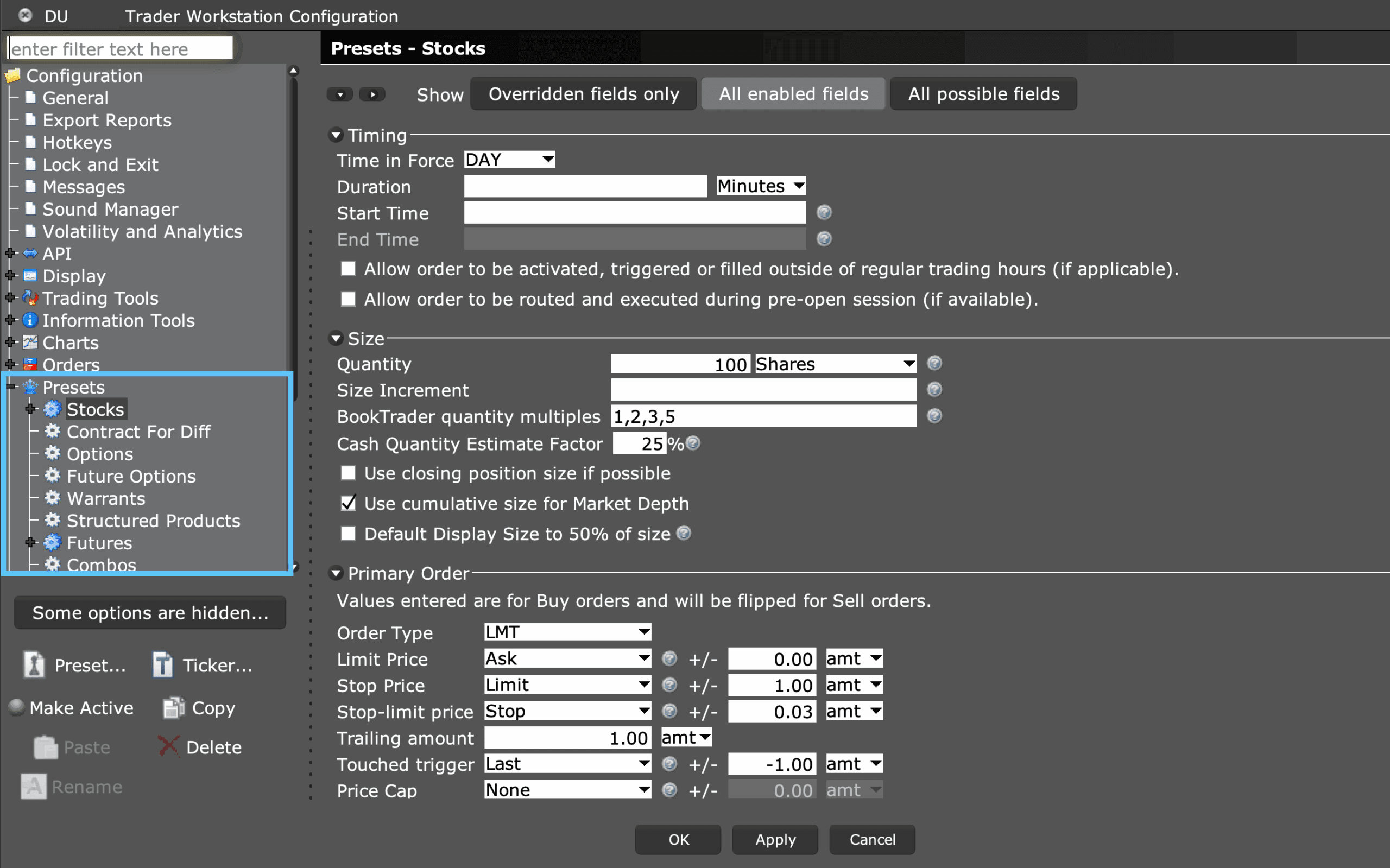 Precautionary Settings | IBKR Glossary | IBKR Campus