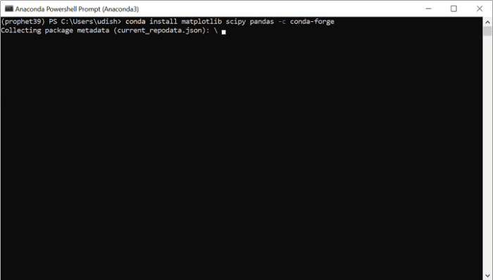 Installing Prophet Library on Windows | IBKR Quant