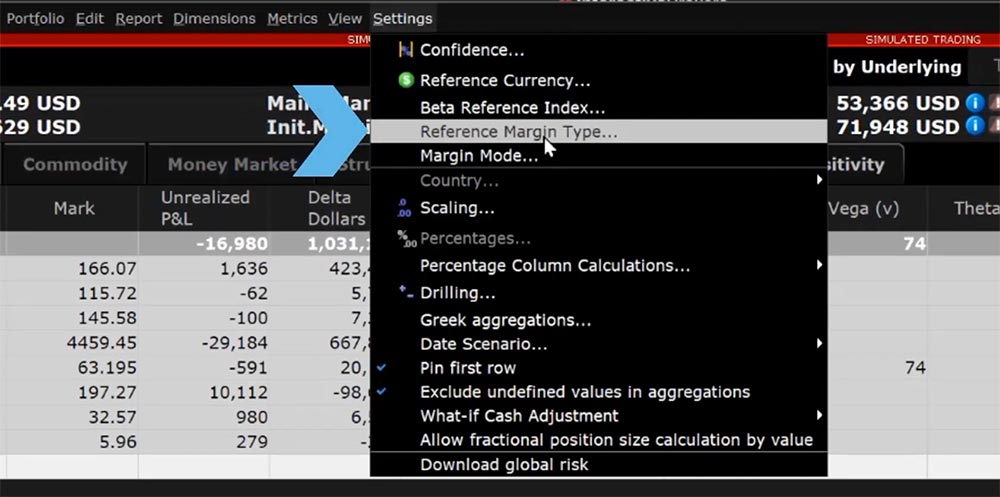Risk Navigator Alternative Margin Calculator