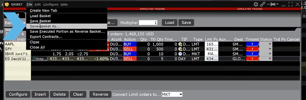 Tws Baskettrader Part 1 Create A Basket Trading Lesson