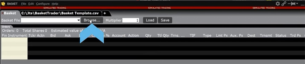 TWS BasketTrader Part 2 – Upload a Basket | Trading Lesson