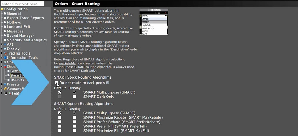 TWS Order Routing Settings | Trading Lesson