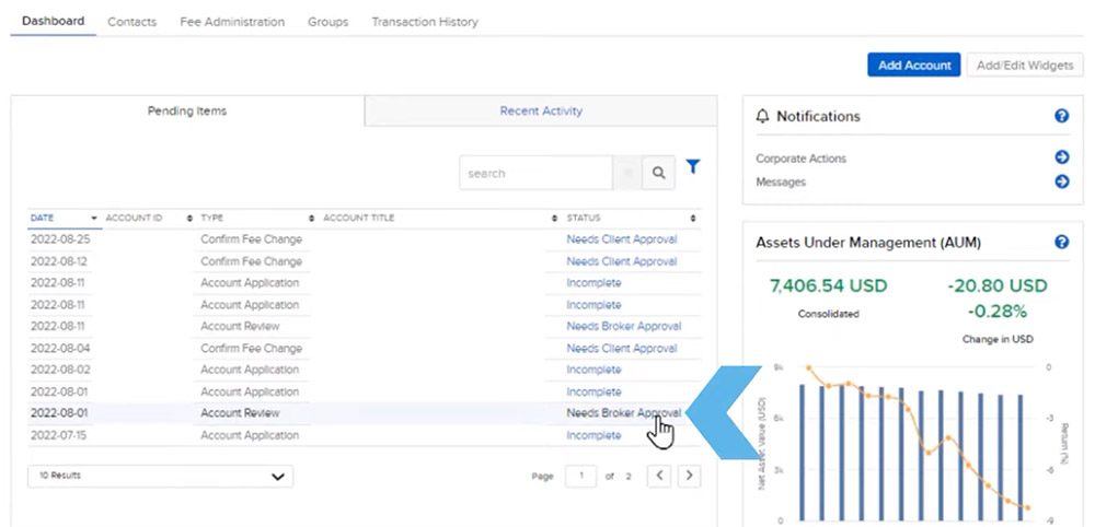 Monitoring Pending Applications & Broker Client Approval