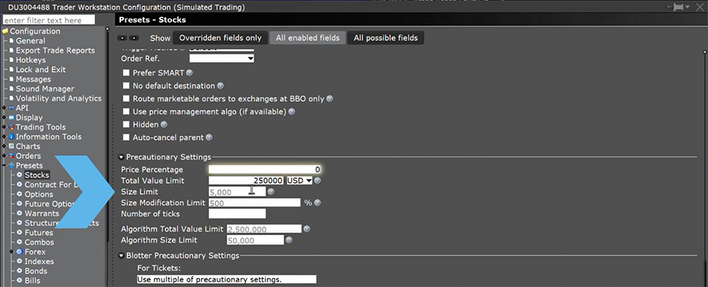 Configuring TWS Presets | Trading Lesson | Traders' Academy