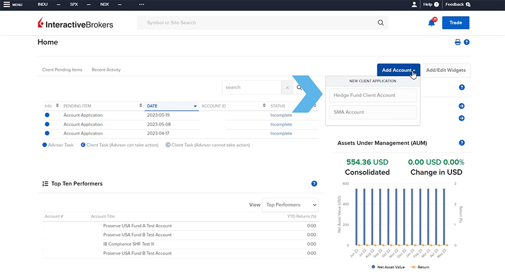 Starting the Hedge Fund Application & SMA Applications