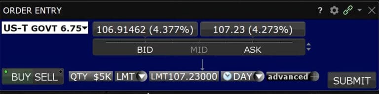 Entering US Treasury Orders in TWS | Trading Lesson
