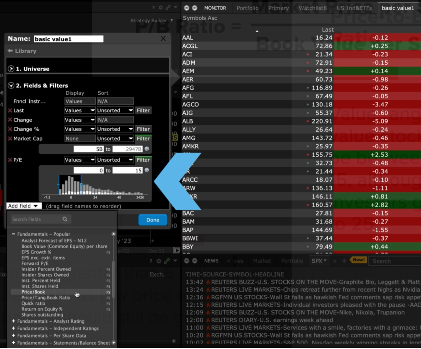 Create a Basic TWS Value Scanner | Trading Lesson