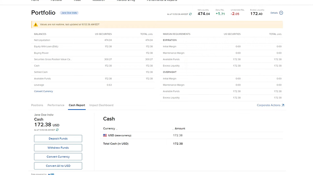 Client Portal Navigation – Homepage and Portfolio