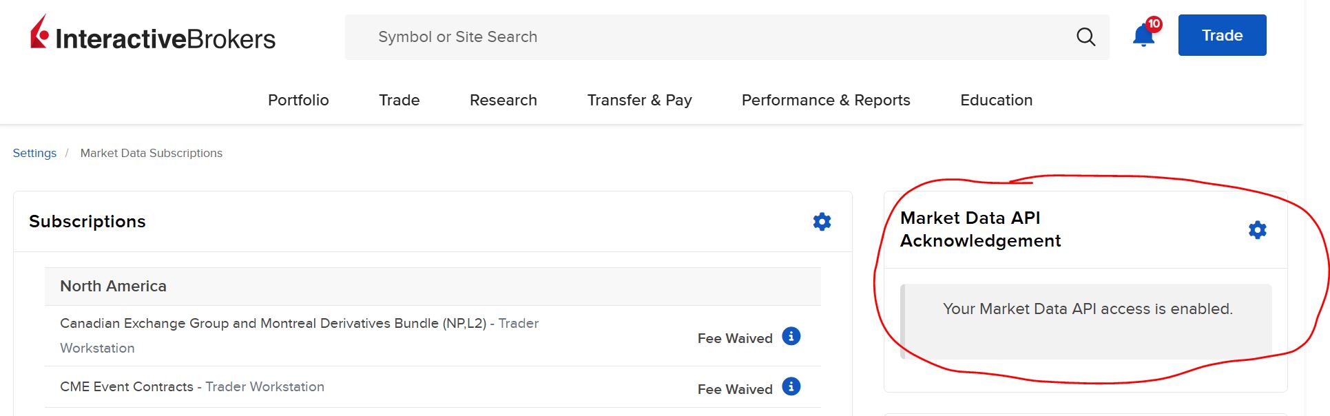 Market Data Subscriptions | IBKR API | IBKR Campus