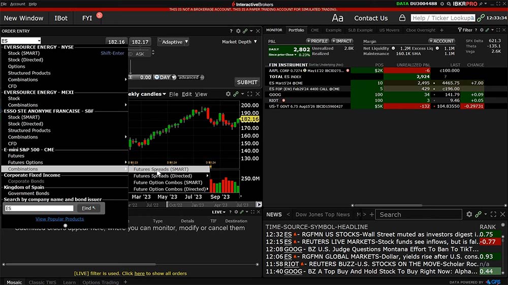 Creating Futures Spreads in TWS | Trading Lesson