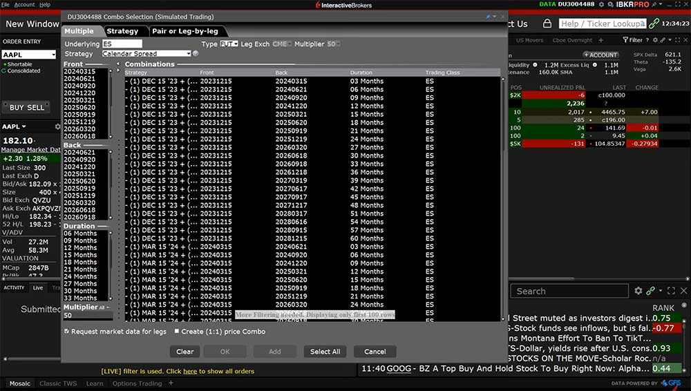 Creating Futures Spreads in TWS | Trading Lesson