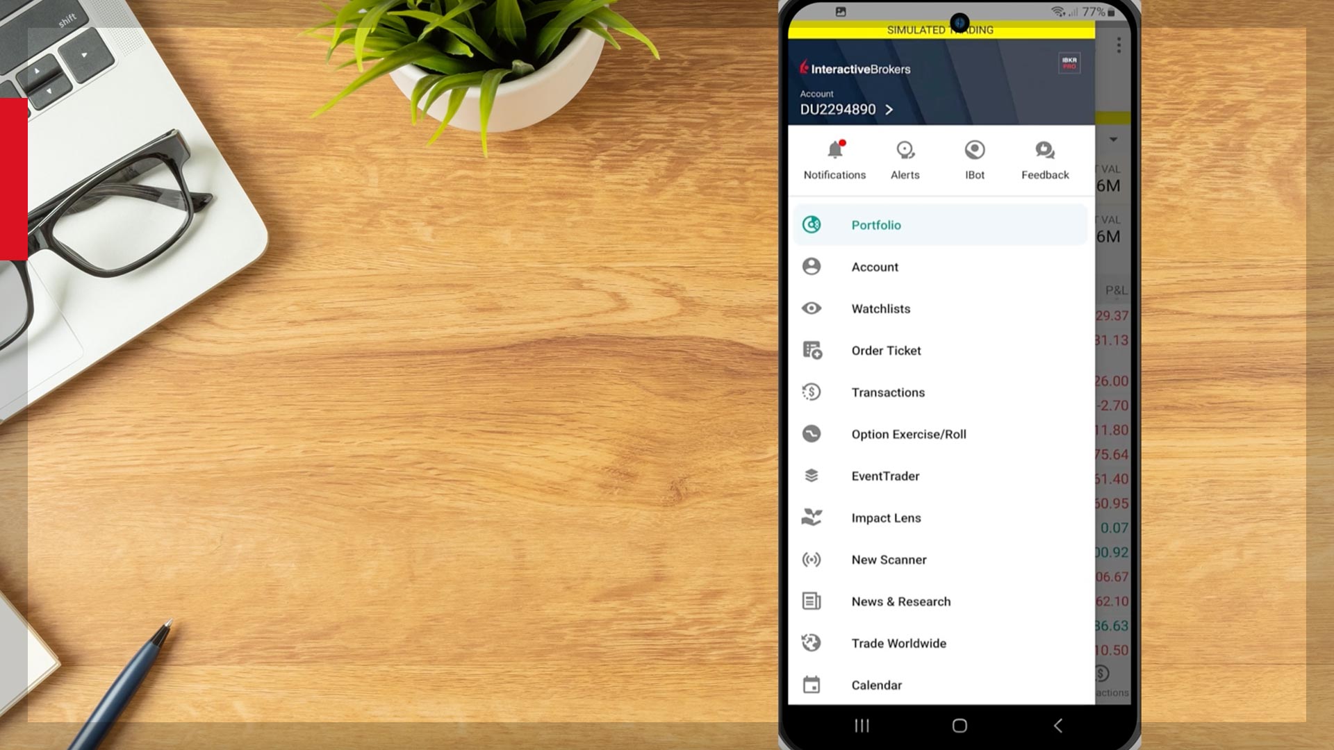 Additional Tools in IBKR Mobile – Android©