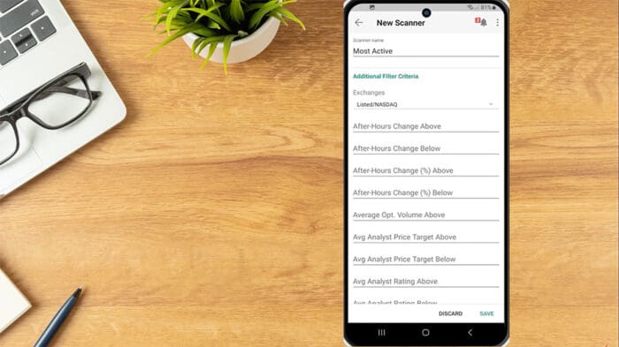 Creating Watchlists and Scanners – Android©
