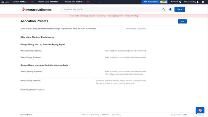 Allocation Presets and Allocation Groups | Trading Lesson